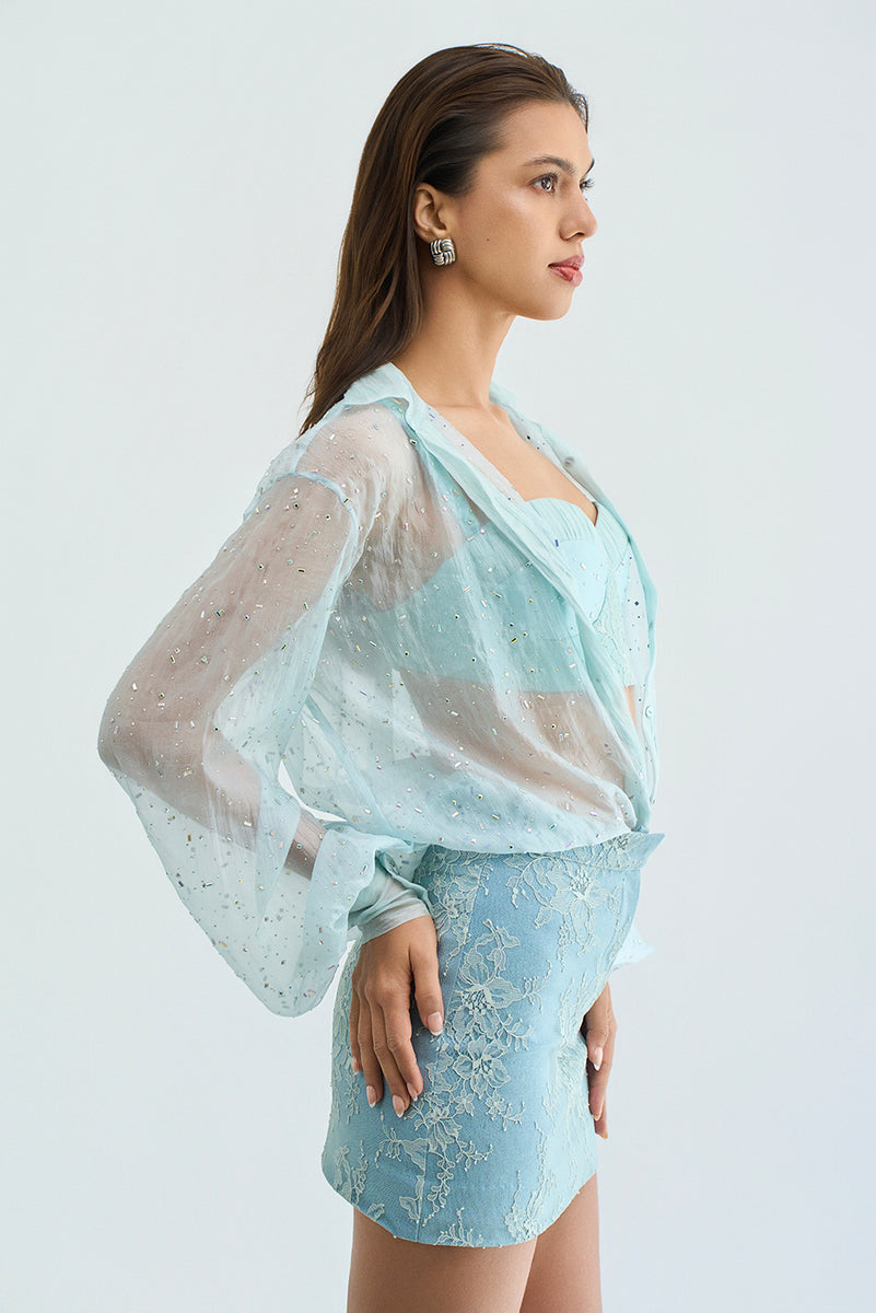Oceana Mist Overlay Shirt – Slaet